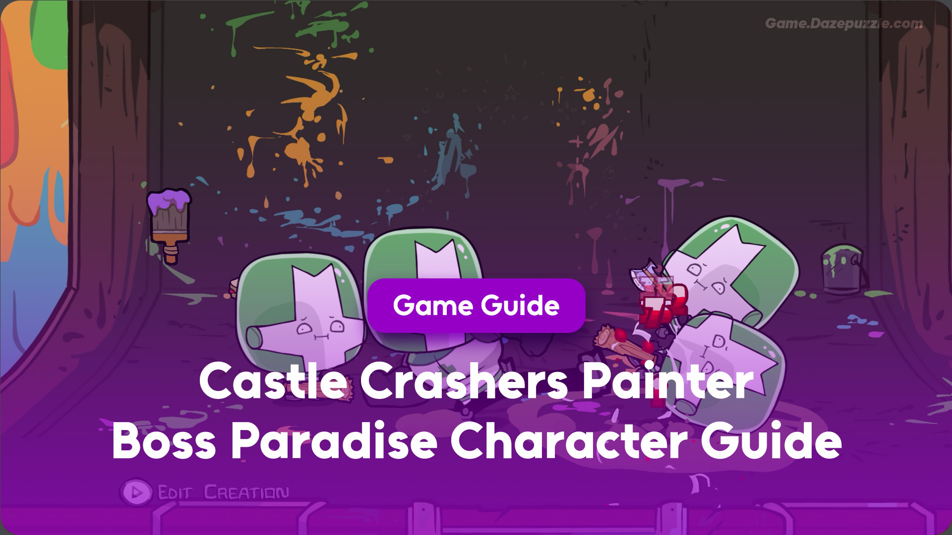 Castle Crashers Painter Boss Paradise Characters Guide