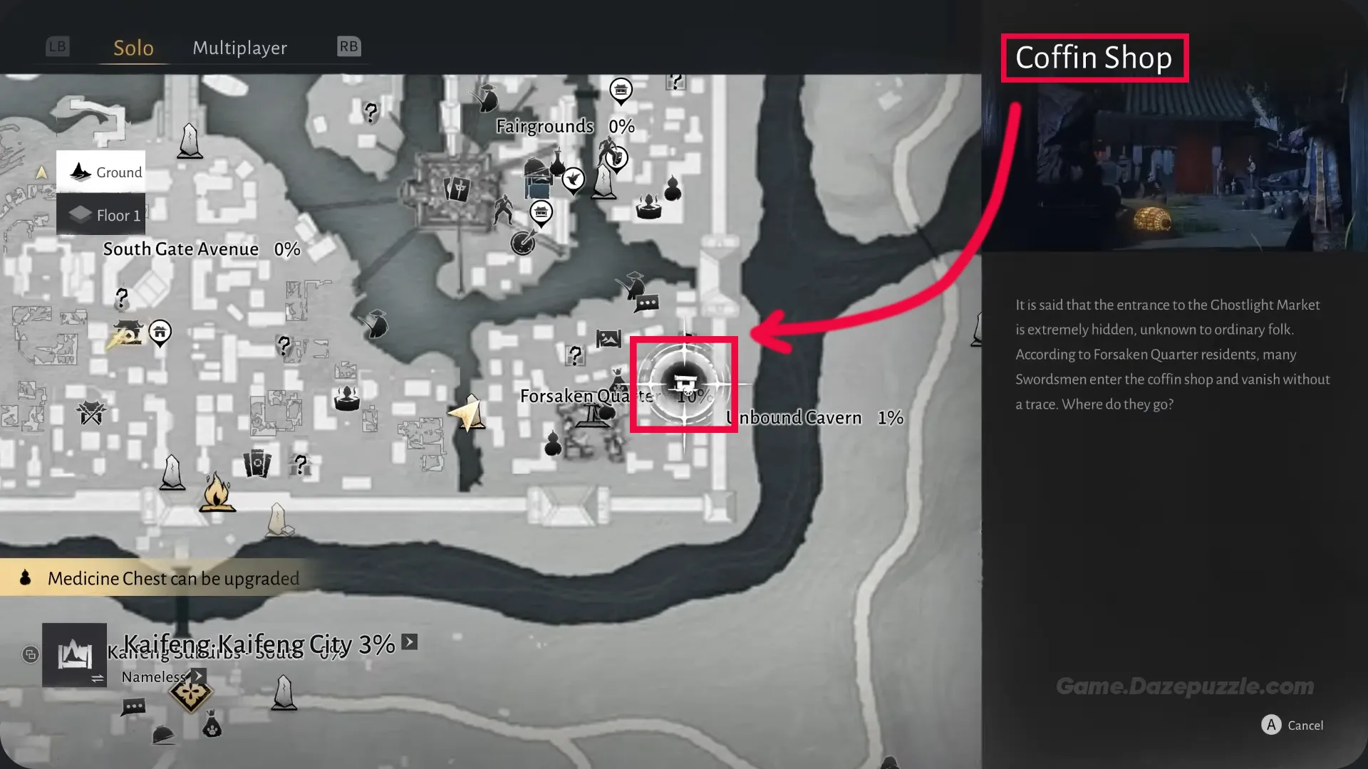 Where Winds Meet Ghost Market Location & Quest Guide